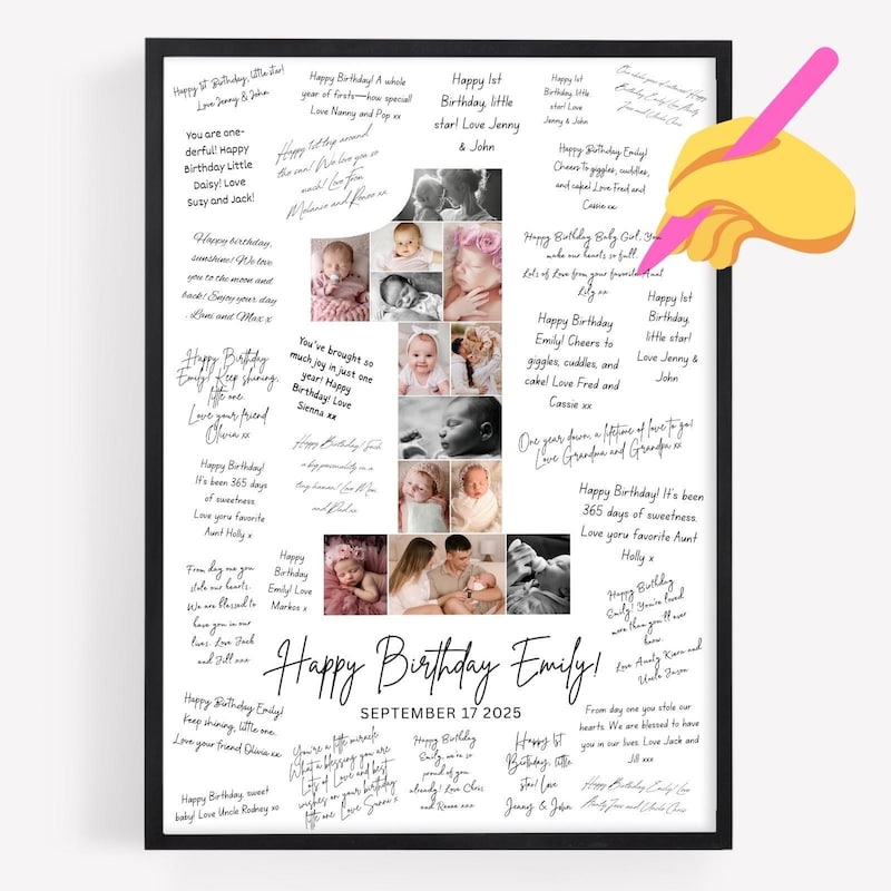 1st Birthday Poster - Etsy