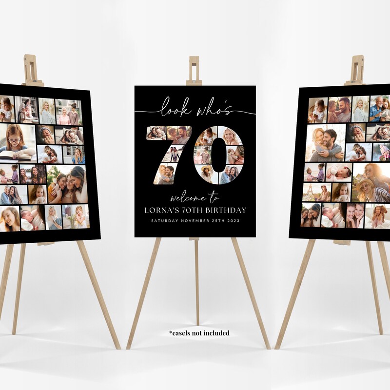 70th Photo Collage - Etsy