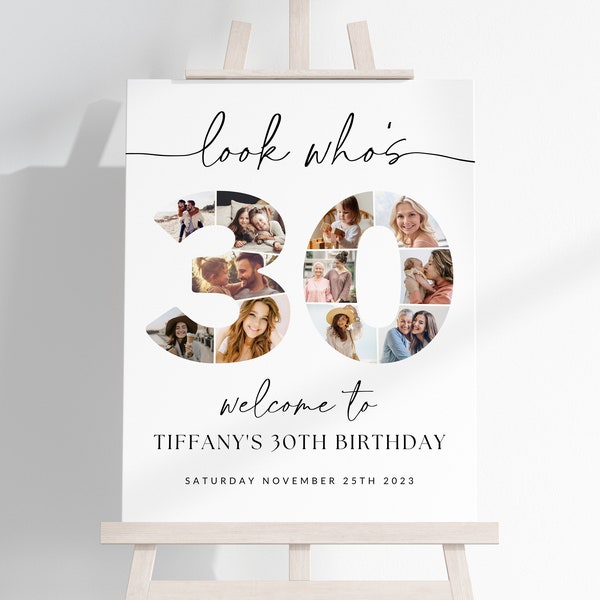 Easel 30th Birthday Sign - Etsy UK