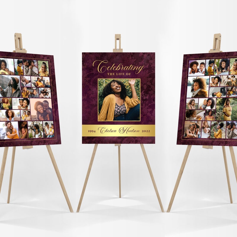 Maroon Funeral Obituary - Etsy