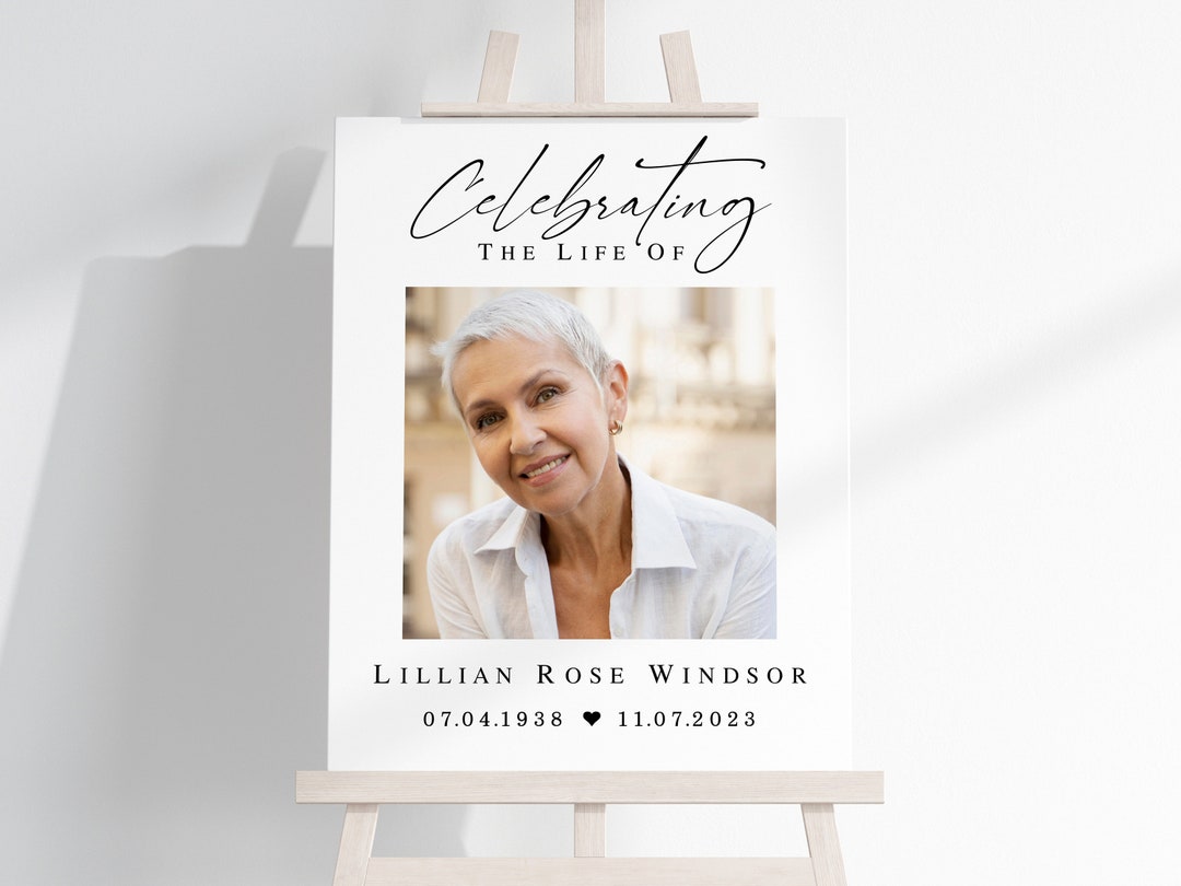 Celebration of Life Welcome Poster TEMPLATE Funeral Welcome - Etsy