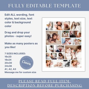 2nd Birthday Photo Collage Poster TEMPLATES, Look Who's 2, Second ...