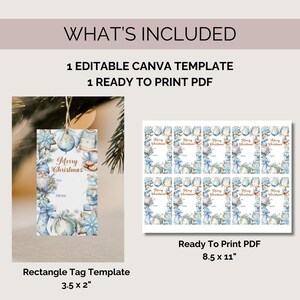 Printable Christmas Gift Tag TEMPLATE, Holiday Gift Tag, Thank You ...