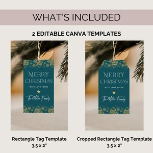 Printable Christmas Gift Tag TEMPLATE, Holiday Gift Tag, Thank You ...