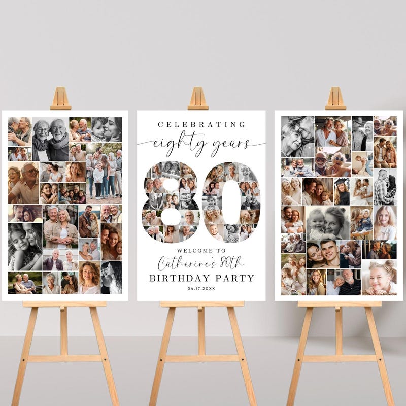 Birthday Signs 80 Years - Etsy UK