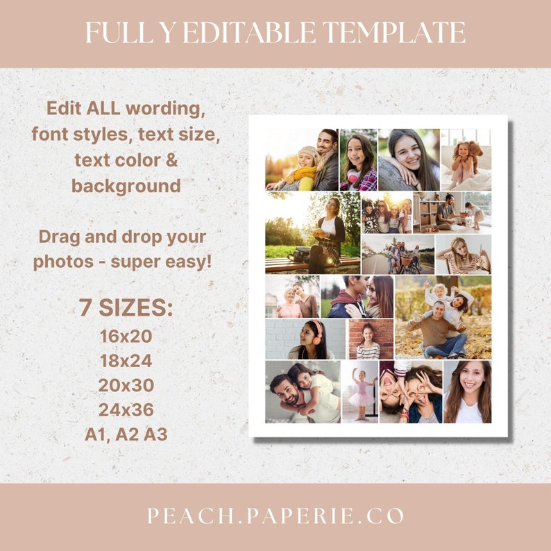 18th Birthday Photo Collage Poster Bundle TEMPLATE Eighteenth - Etsy ...