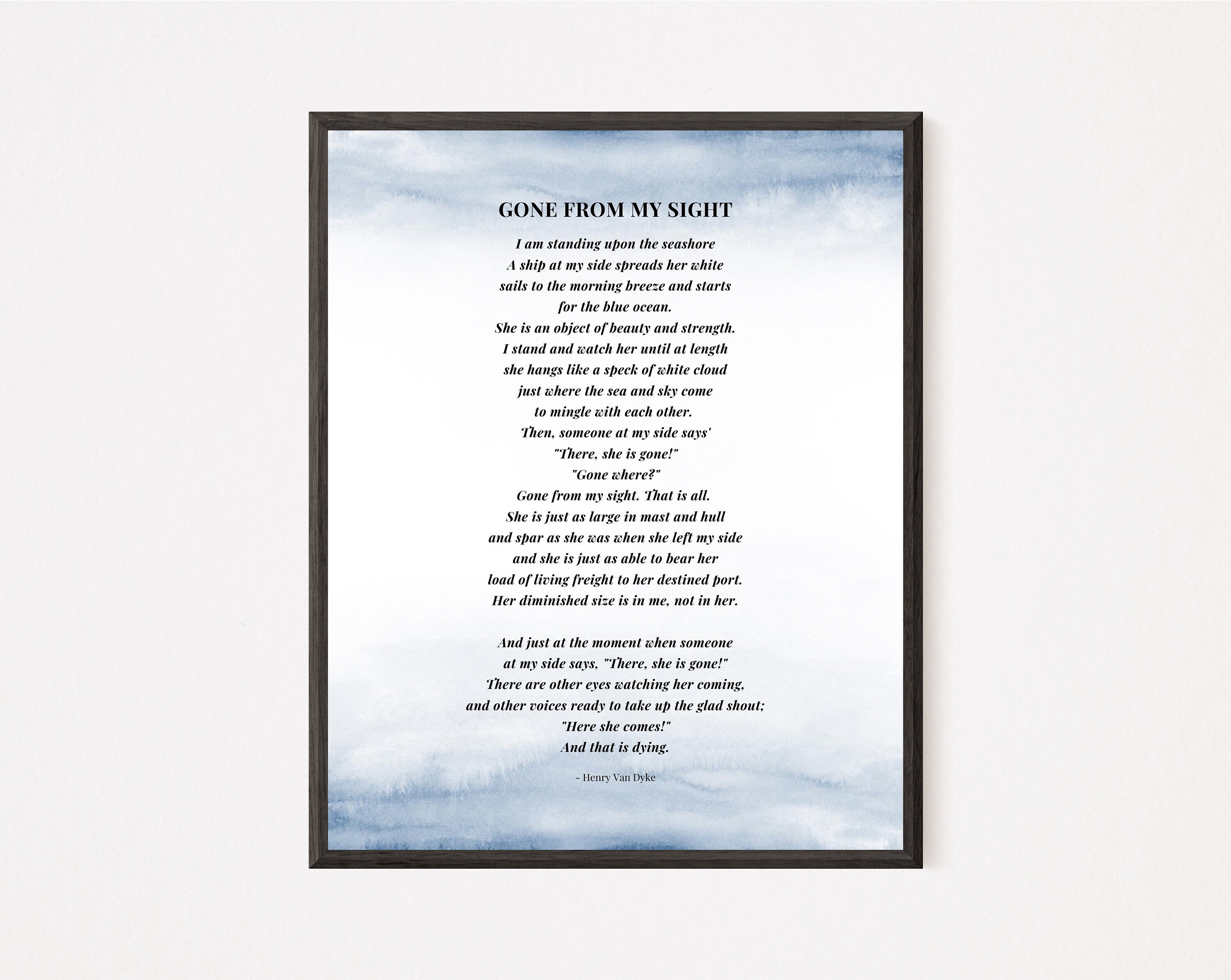 Gone From My Sight Poem Ready to Print Celebration of Life - Etsy Canada