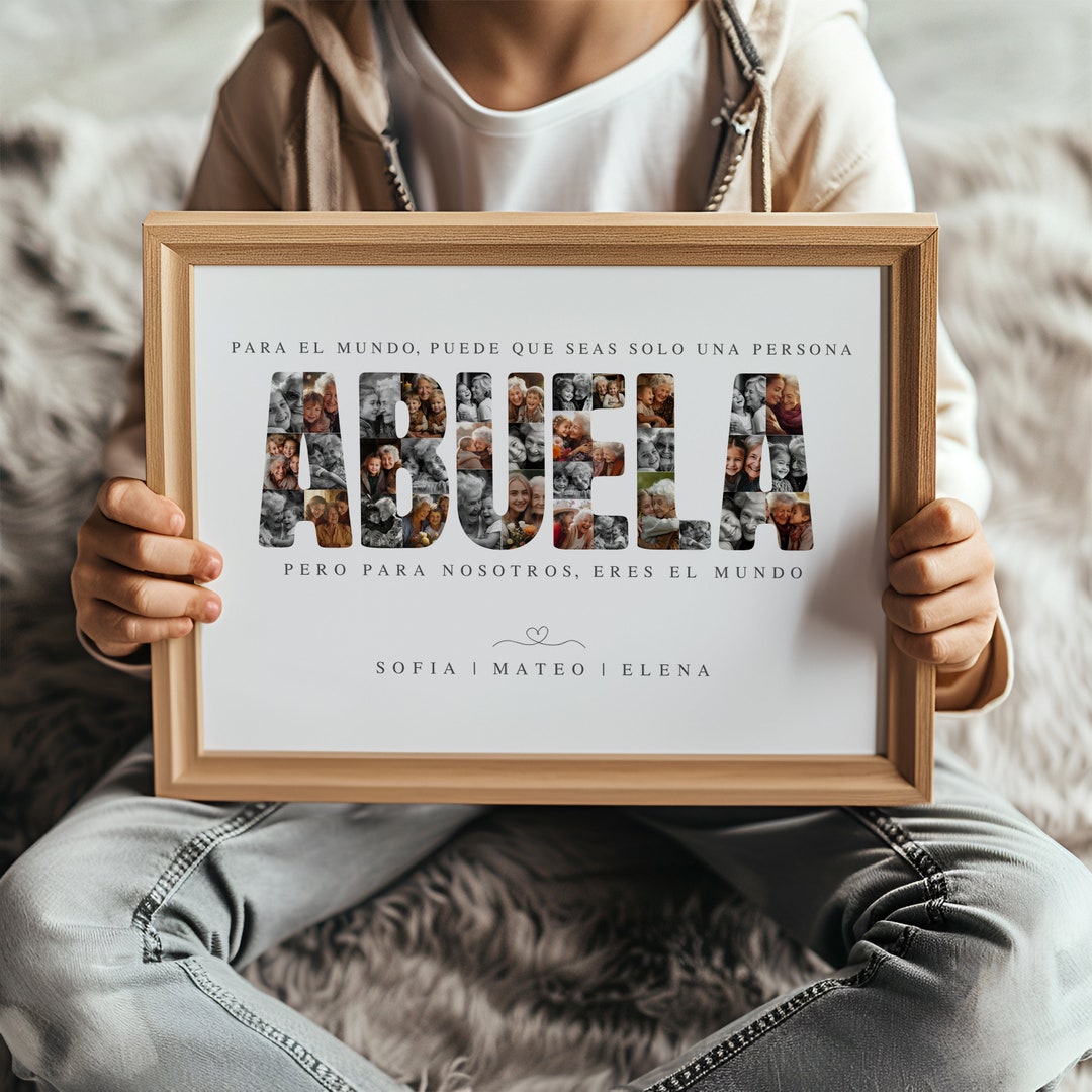 Abuela Photo Collage TEMPLATE, Gift for Grandma, Mother's Day Gift ...