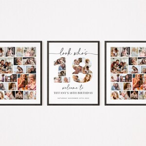 18th Birthday Photo Collage Poster Bundle TEMPLATE, Look Who's 18 ...