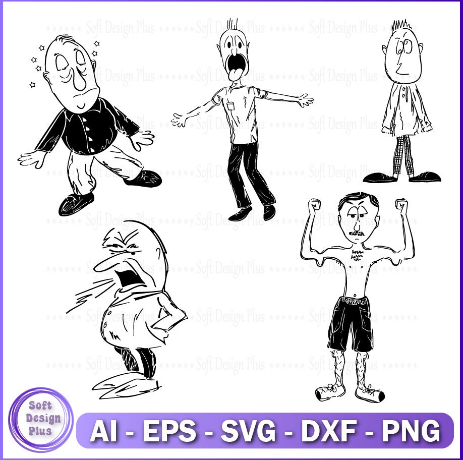 Funny Man Svg Bundle, Handdraw Svg, Handdraw Man Svg, Funny Quotes ...
