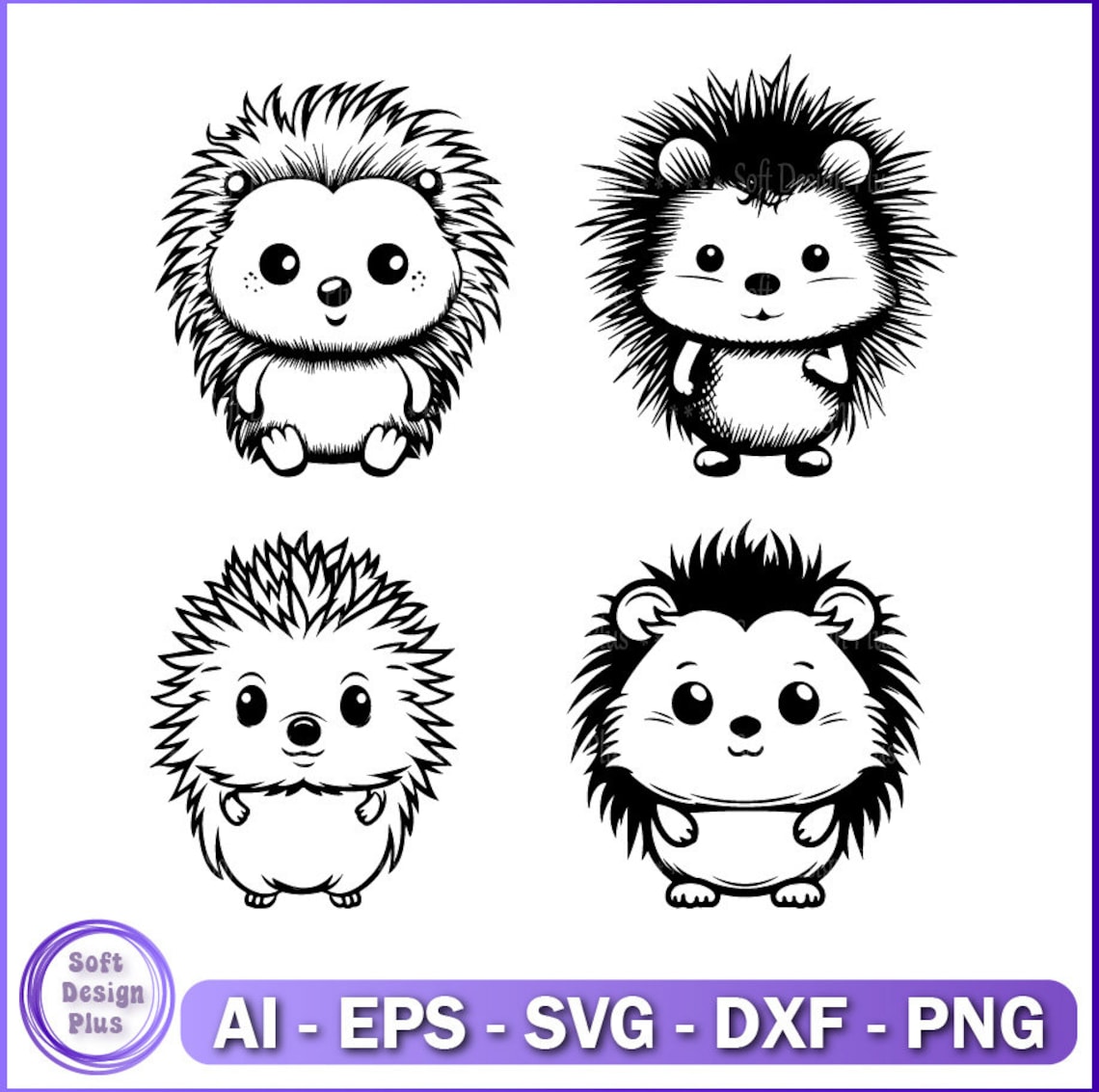 Hedgehog Bundle Svg, Hedgehog Svg, Hedgehog Clipart, Animals Silhouette ...