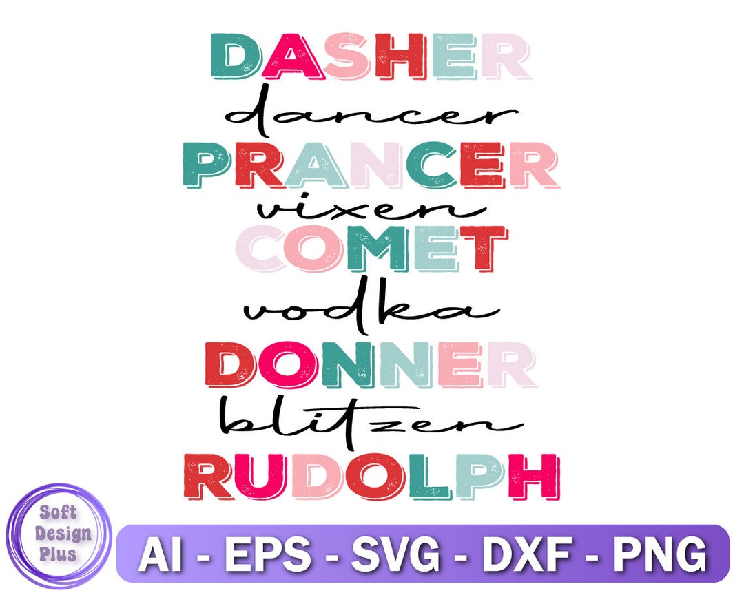 Dasher Dancer Prancer Vixen Whiskey Tequila Vodka Blitzen, Funny ...