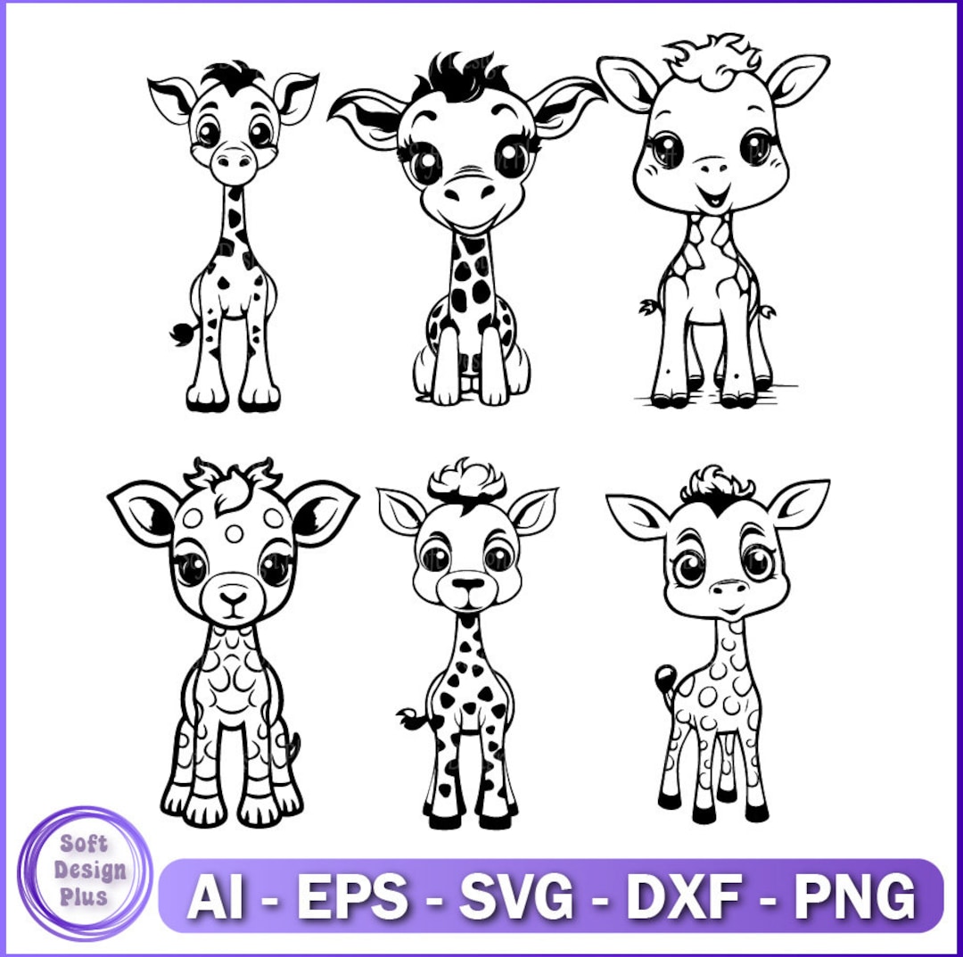Giraffe Svg Bundle , Baby Giraffe Svg, Clipart, Baby Giraffe Clipart ...