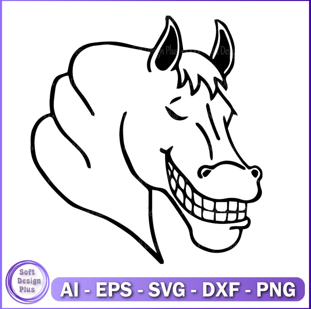 Laughing Horse Svg, Funny Horse Svg, Funny Horse Svg, Crazy Horse Svg ...