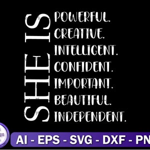 She is SVG, She is Strng Svg, Motivational Svg, Inspirational Png ...