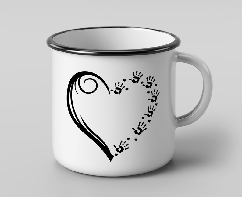 Heart and Baby Hands Svg, Png, Heart Cricut, Baby Hands Design ...