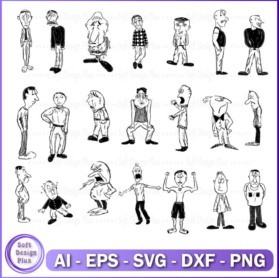 Funny Man Svg Bundle, Handdraw Svg, Handdraw Man Svg, Funny Quotes ...