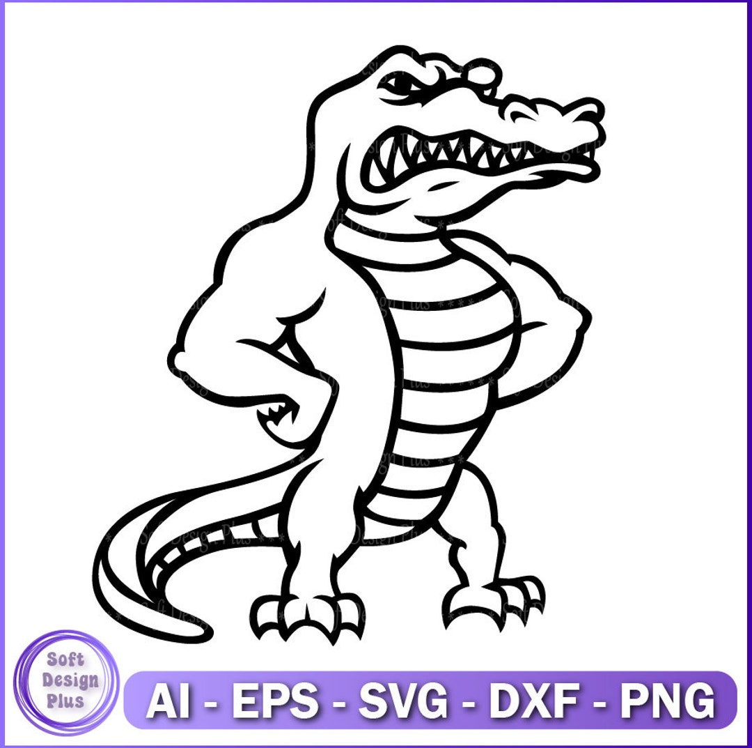 Gator Svg, Alligator Svg, Gators Mascot Svg Cricut Design Files, Gator ...