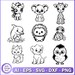 Animal Svg Bundle, Animal Doodle Svg Bundle, Animal Svg, Cute Animal ...