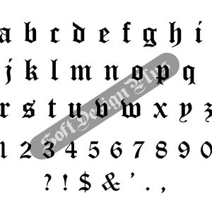 Old English Font Svg, TTF, Old English Alphabet, Svg File for Cricut ...