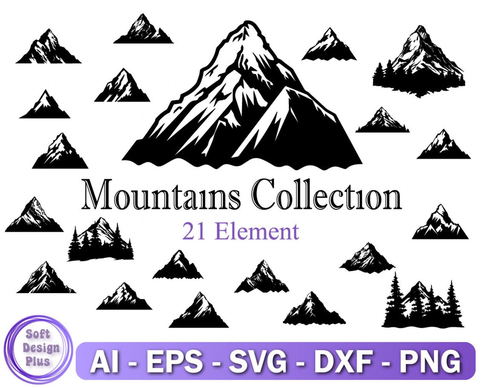 Mountains SVG, Trees Svg, Forest Svg Cricut, File for Cricut, for ...