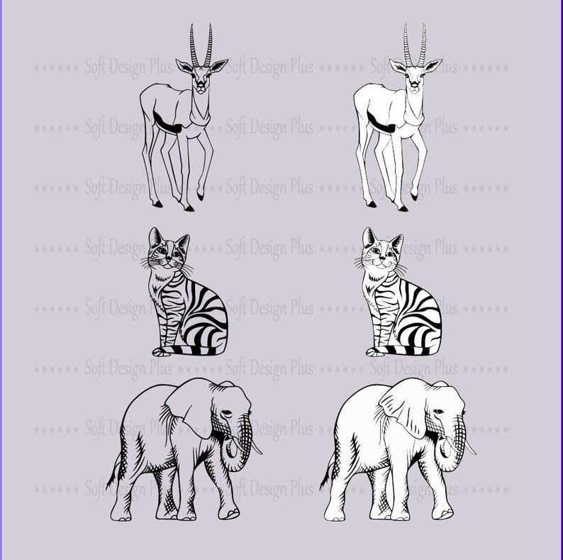 Animal SVG Bundle, Wild Animals Svg, Animal Silhouette, Animal Cut File ...