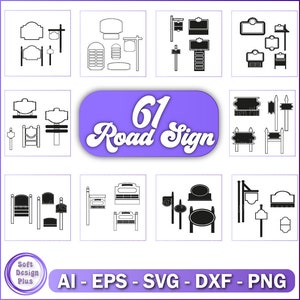 Road Sign Svg Bundle, Street Name Sign SVG, Street Sign Clipart, Cut ...
