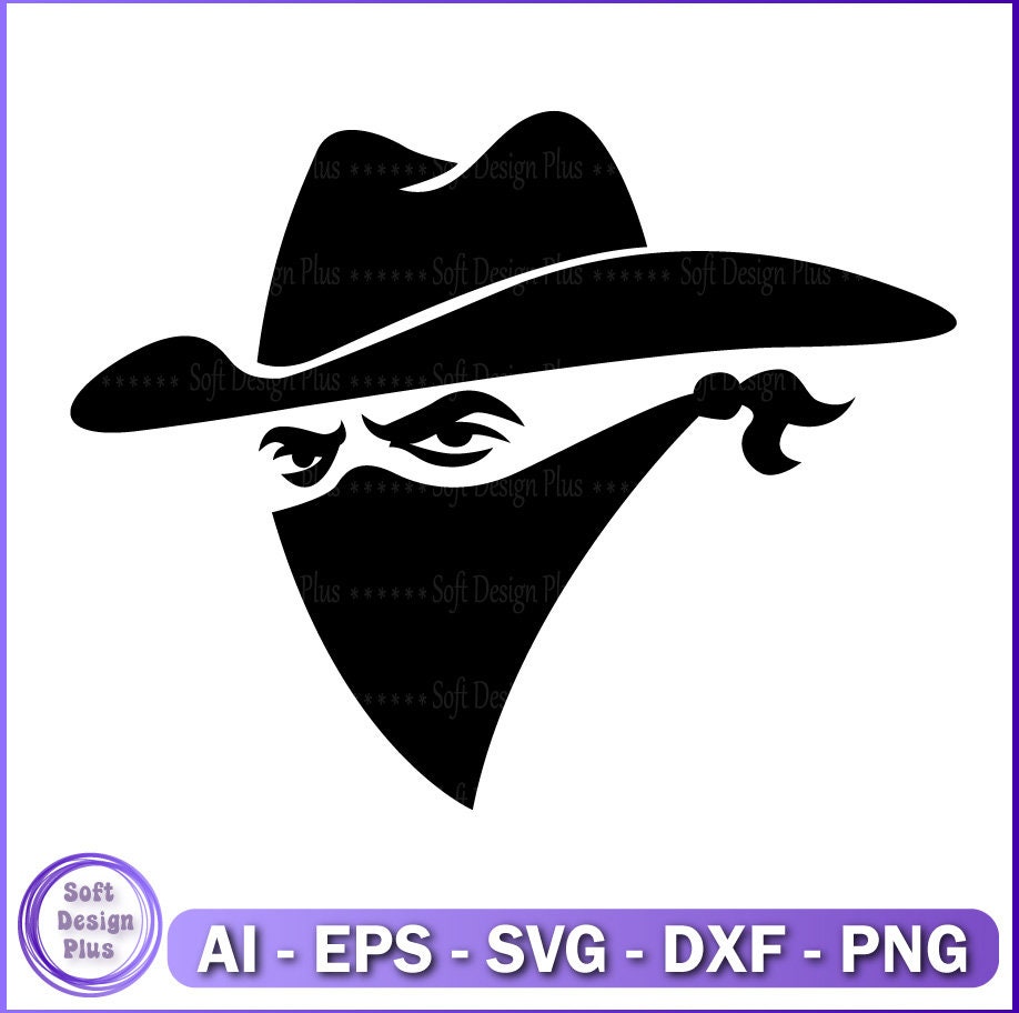 Bandit Wearing Mask Svg, Bandit SVG, Friend Svg, Retrol, Cowboy, SVG ...