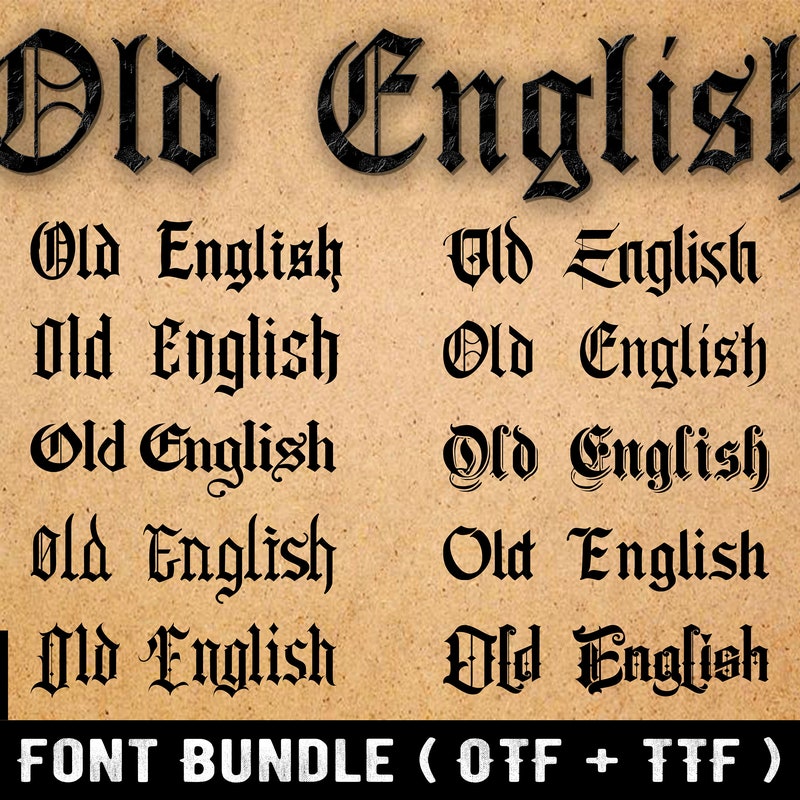 Gothic Old English Fonts - Etsy UK