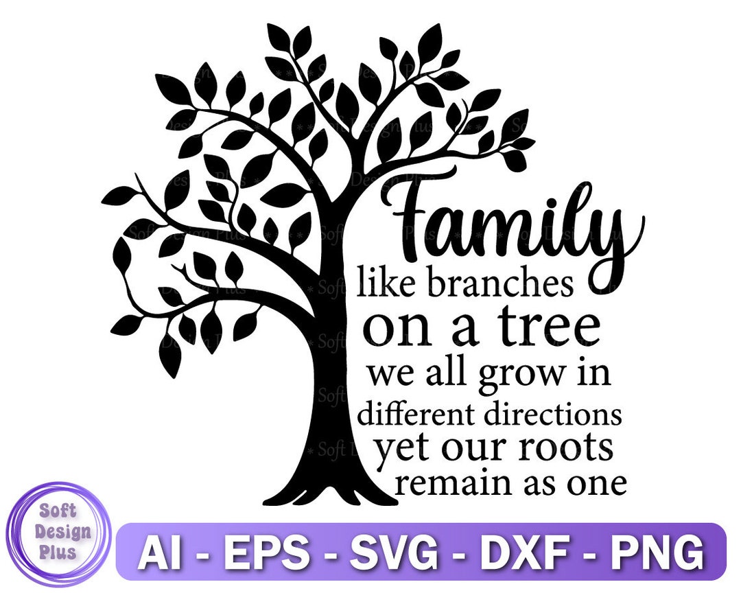 Family Tree Svg, Tree of Life Svg, DXF, Cut Files for Cricut, Family ...