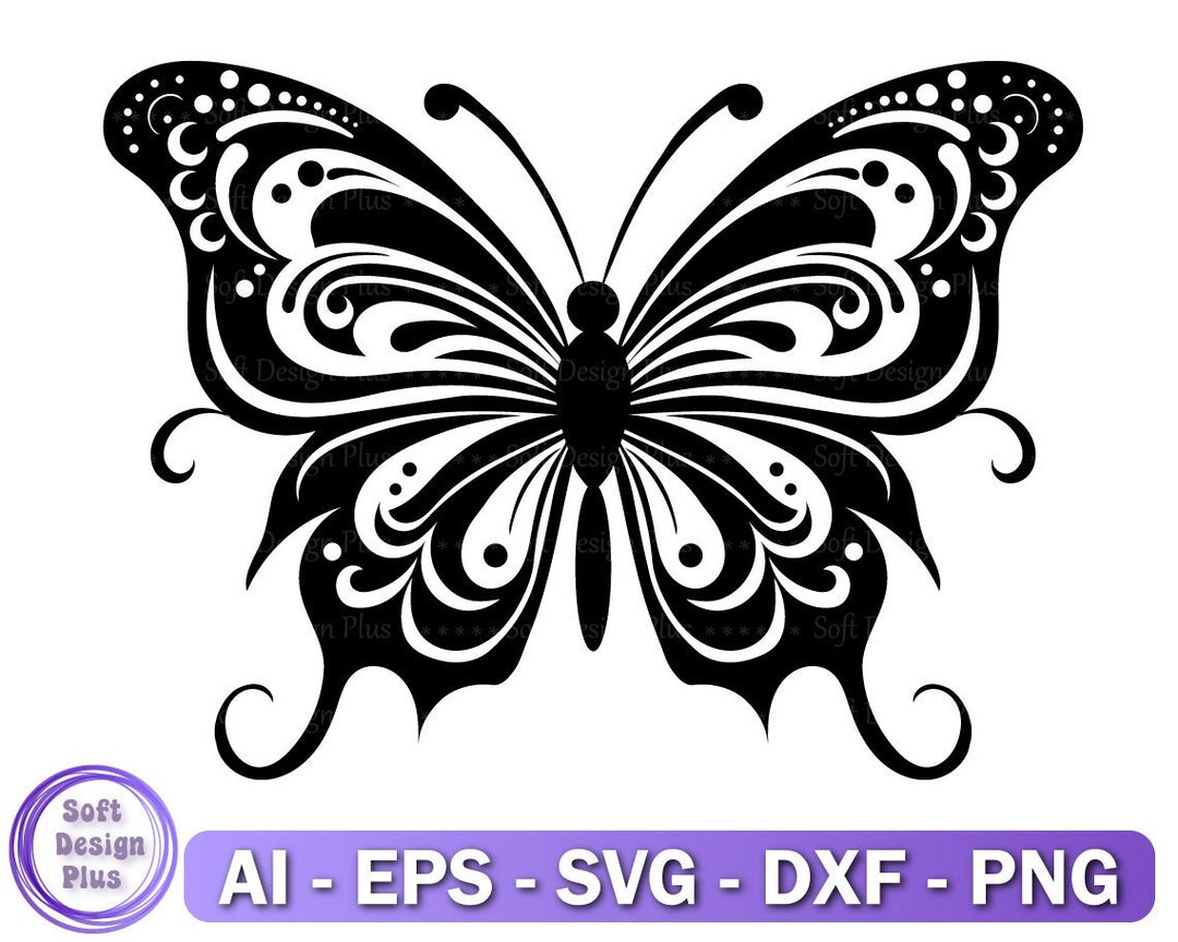 Butterfly Svg, Png, Cricut, Silhouette, Butterfly, DXF, Pdf, Cut File, Clipart - Etsy