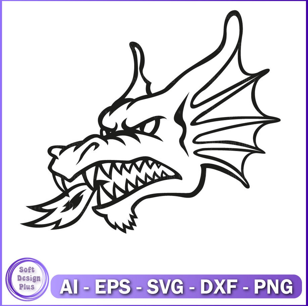 Dragon SVG, Dragon Face , Dragon Tattoo Svg, SVG Shirt Design, Dragon ...