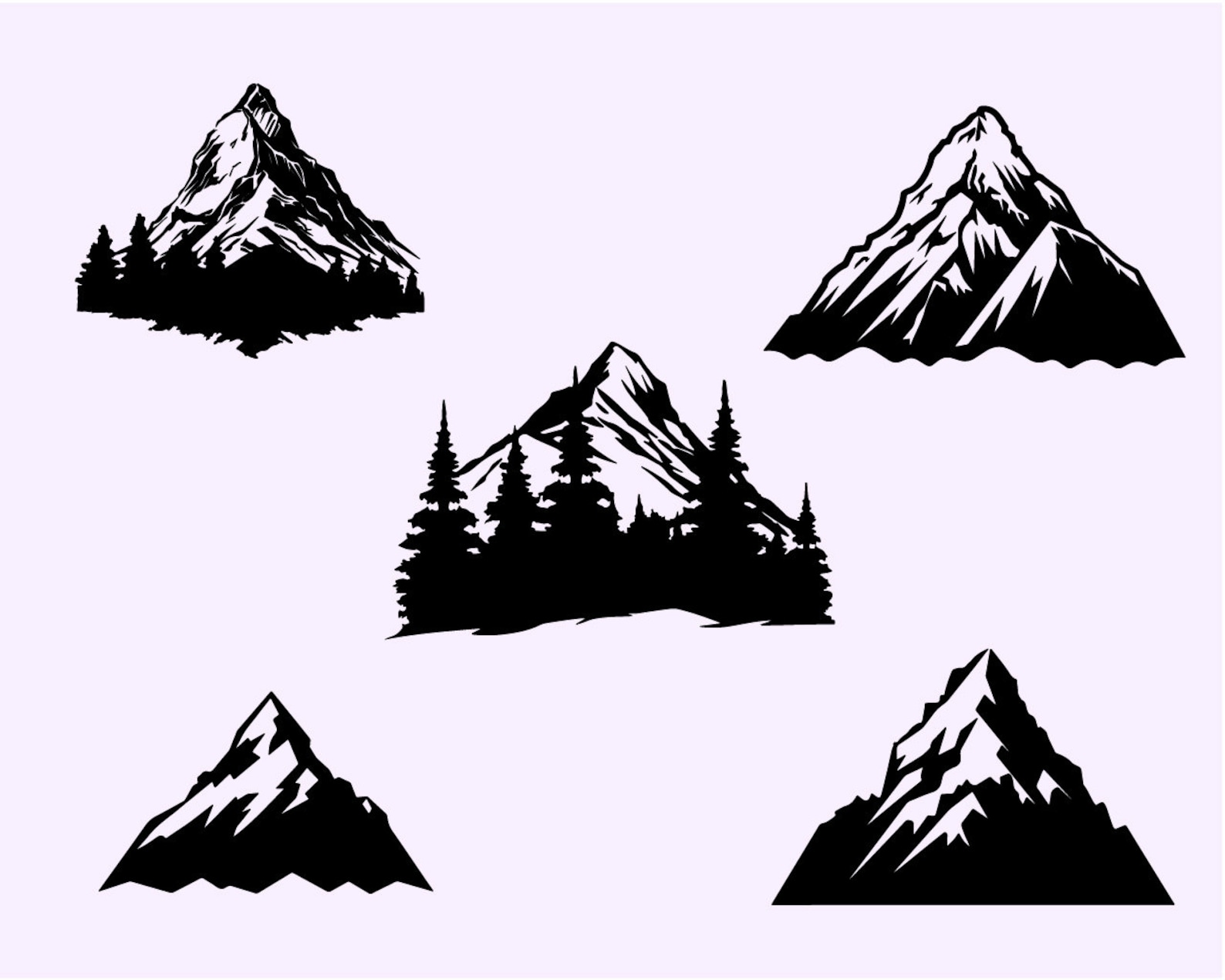 Mountains SVG, Trees Svg, Forest Svg Cricut, File for Cricut, for ...