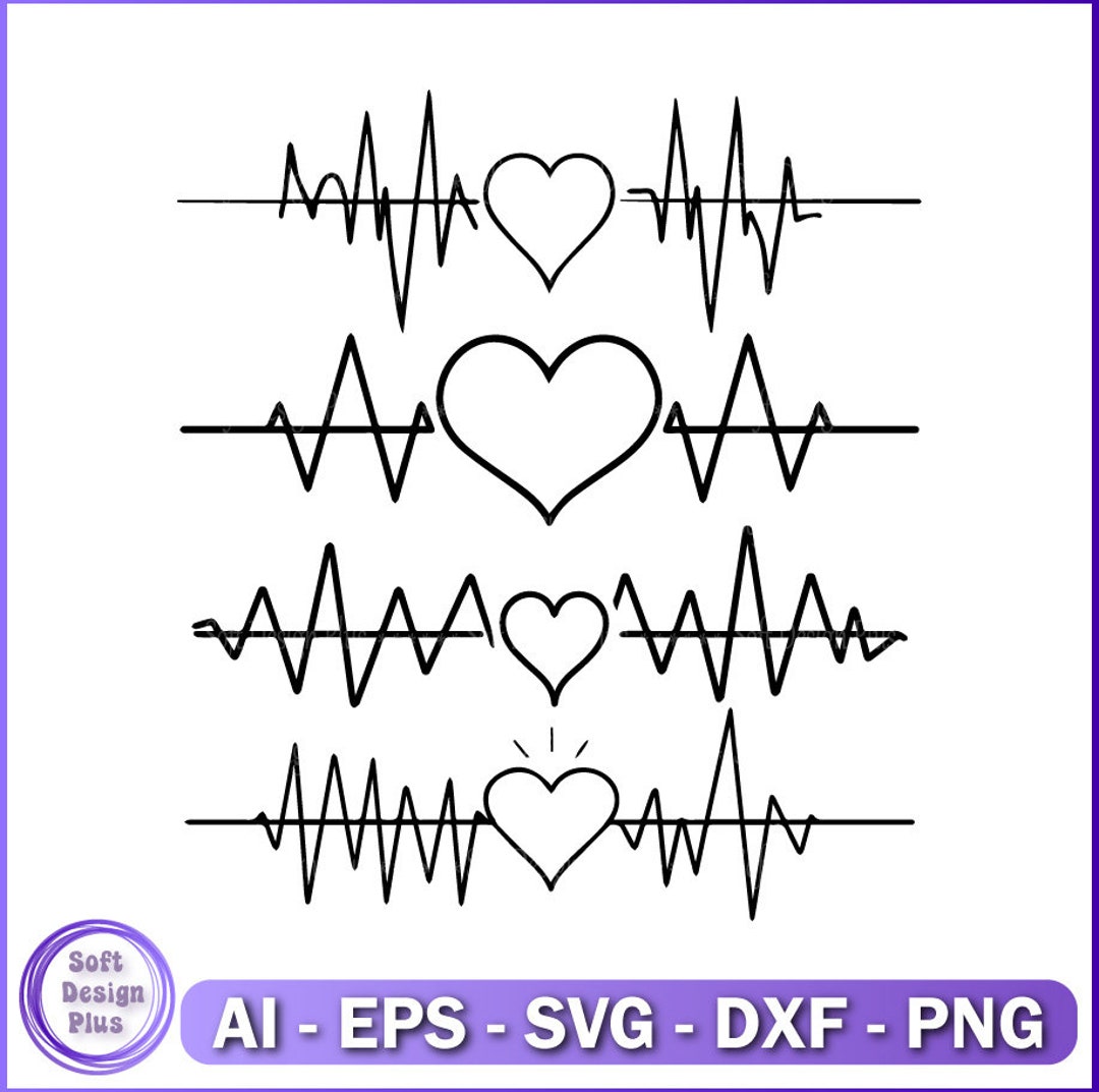 Heartbeat SVG Bundle, HEARTBEAT Clipart, Heartbeat Svg, Heartbeat Line ...