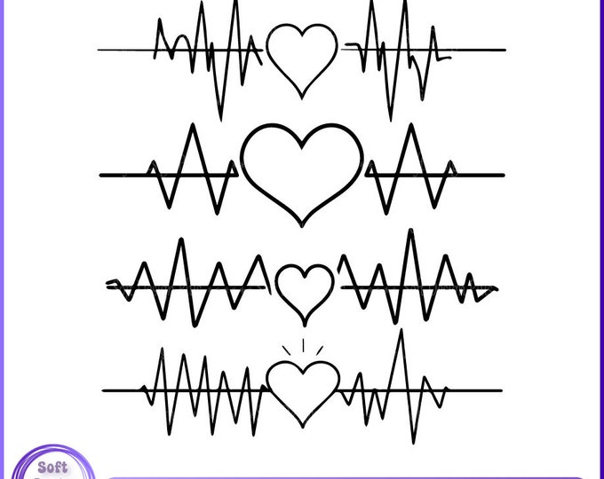 Heartbeat Svg Ekg Svg Heartbeat Line Clipart Cardiogram Svg File Cut ...