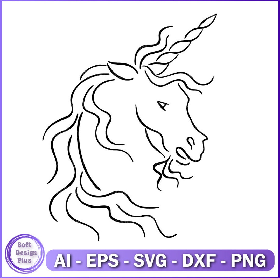 Unicorn Svg, Unicorn Head Svg, Unicorn Outline Svg, Cute Unicorn Vector ...