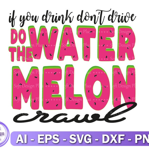 Watermelon Crawl Svg - Etsy