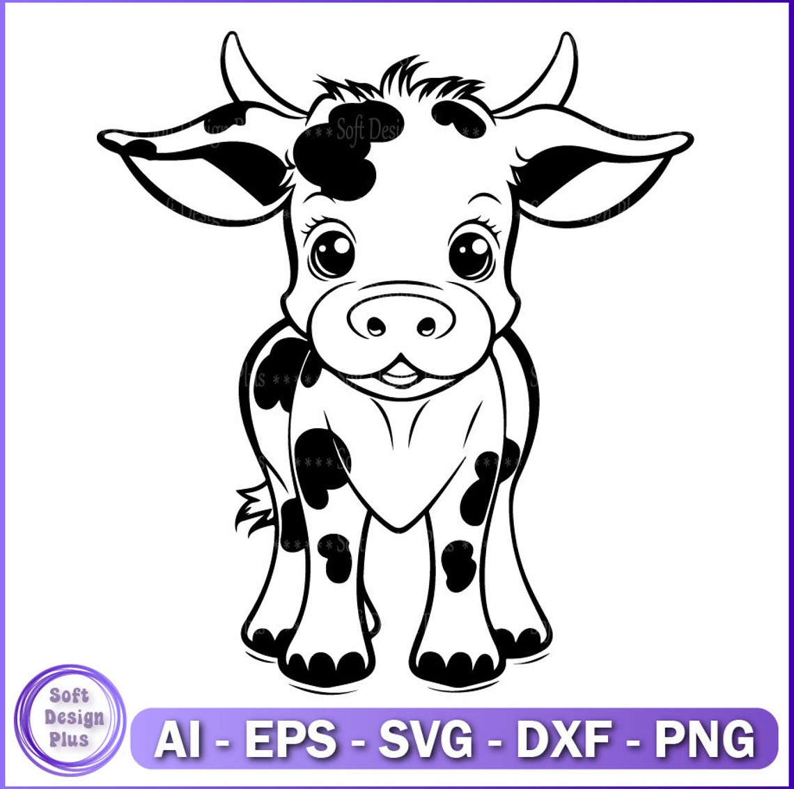 Cute Cow Svg, Cow Svg, Cricut, Baby Cow Svg, Cut File, Animal Svg, Cut ...