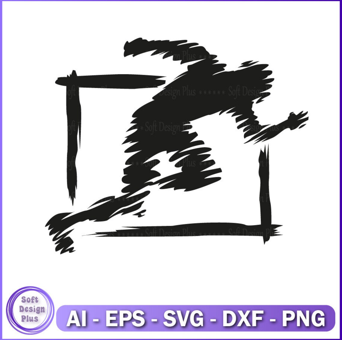 Marathon Runner SVG Clipart: Athlete Vector (instant Download) - Etsy