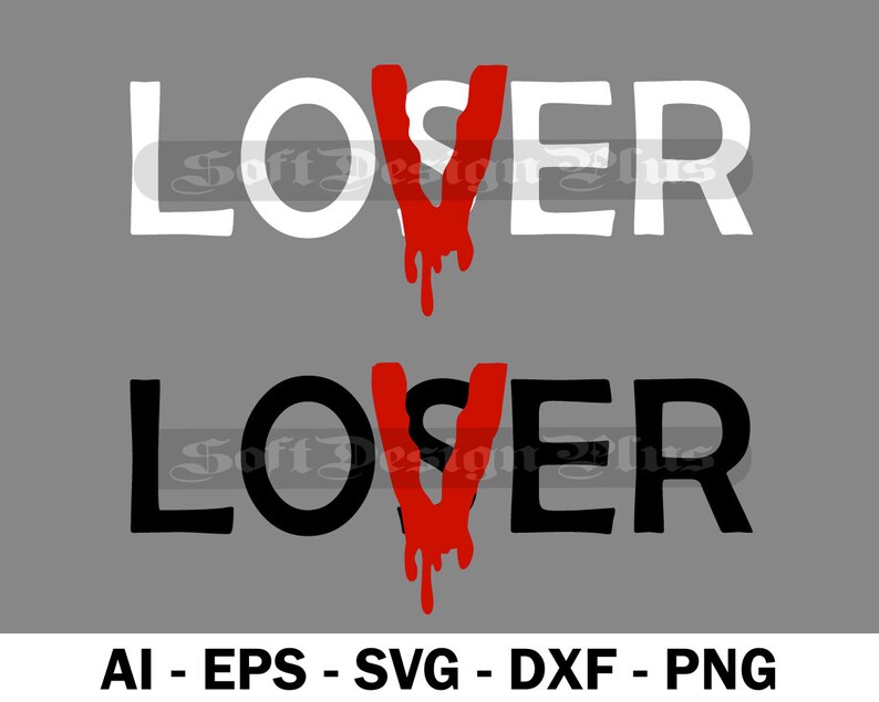 Lover / Loser Svgpng Loser Cut File Svg File for Cricut - Etsy