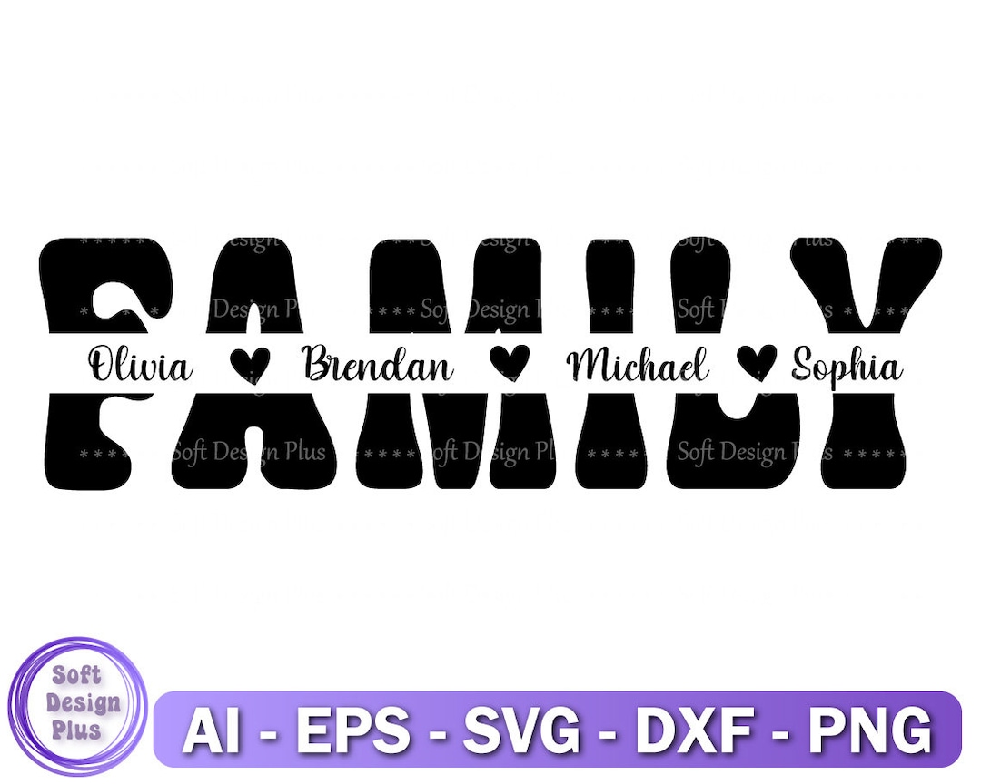 Family Svg, Png, Dxf, Family Cut File, Svg File for Cricut, Silhouette ...
