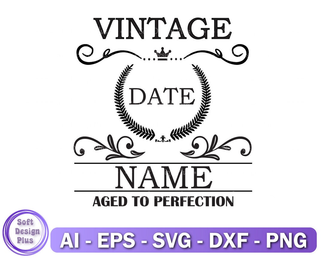 Vintage Aged To Perfection Svg Birthday Svg Birthday Png Sublimation