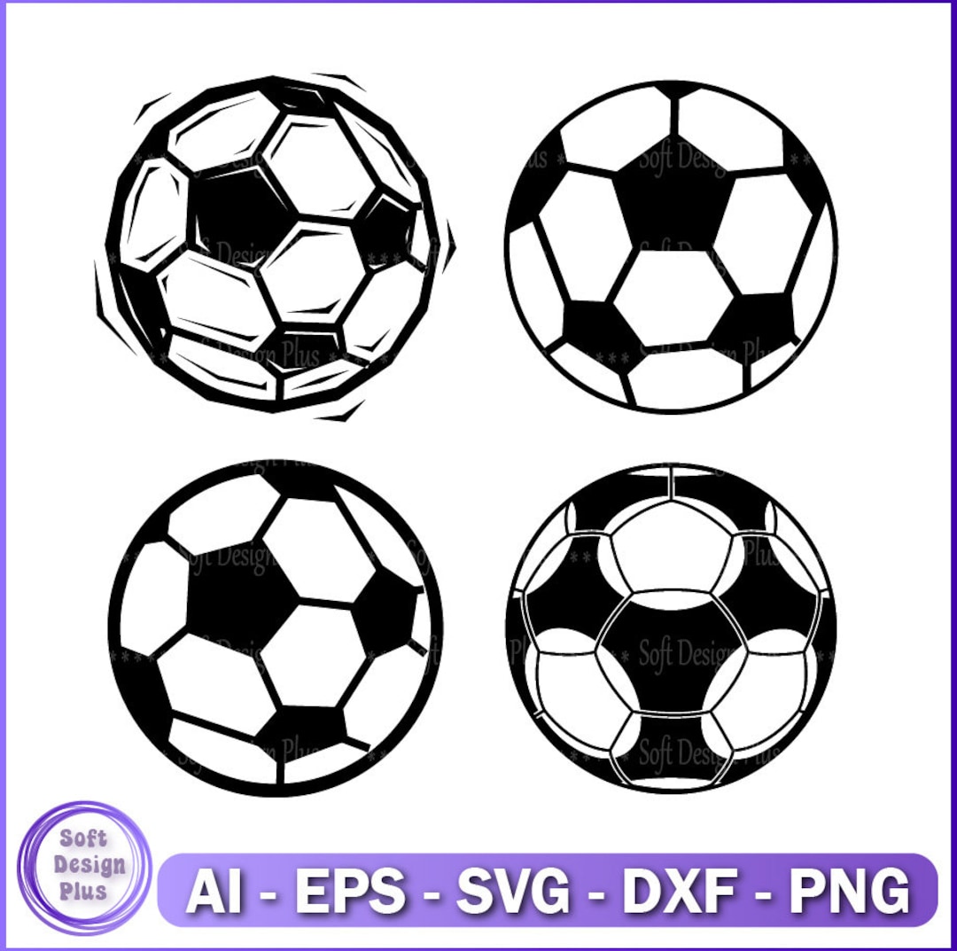 Soccer Ball SVG Bundle, Football Cut Files, Ball Vector, Instant ...