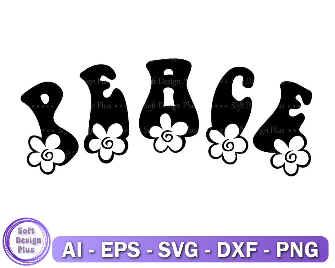 Peace SVG, Peace Word SVG, One Word Svg, Cricut Cut File, Peace Sign ...