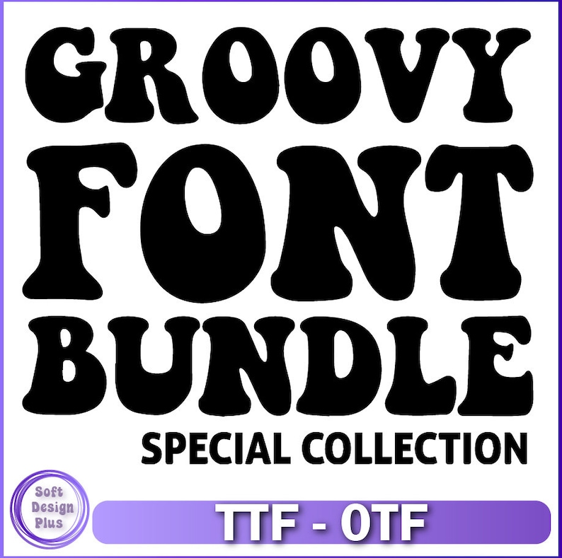 Groovy Font Bundle, Retro Alphabet Svg, Vintage Font, Groovy Alphabet ...