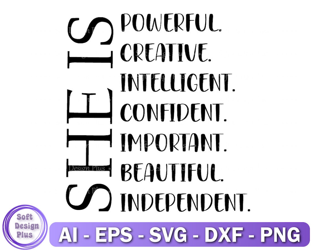 She is SVG, She is Strng Svg, Motivational Svg, Inspirational Png ...
