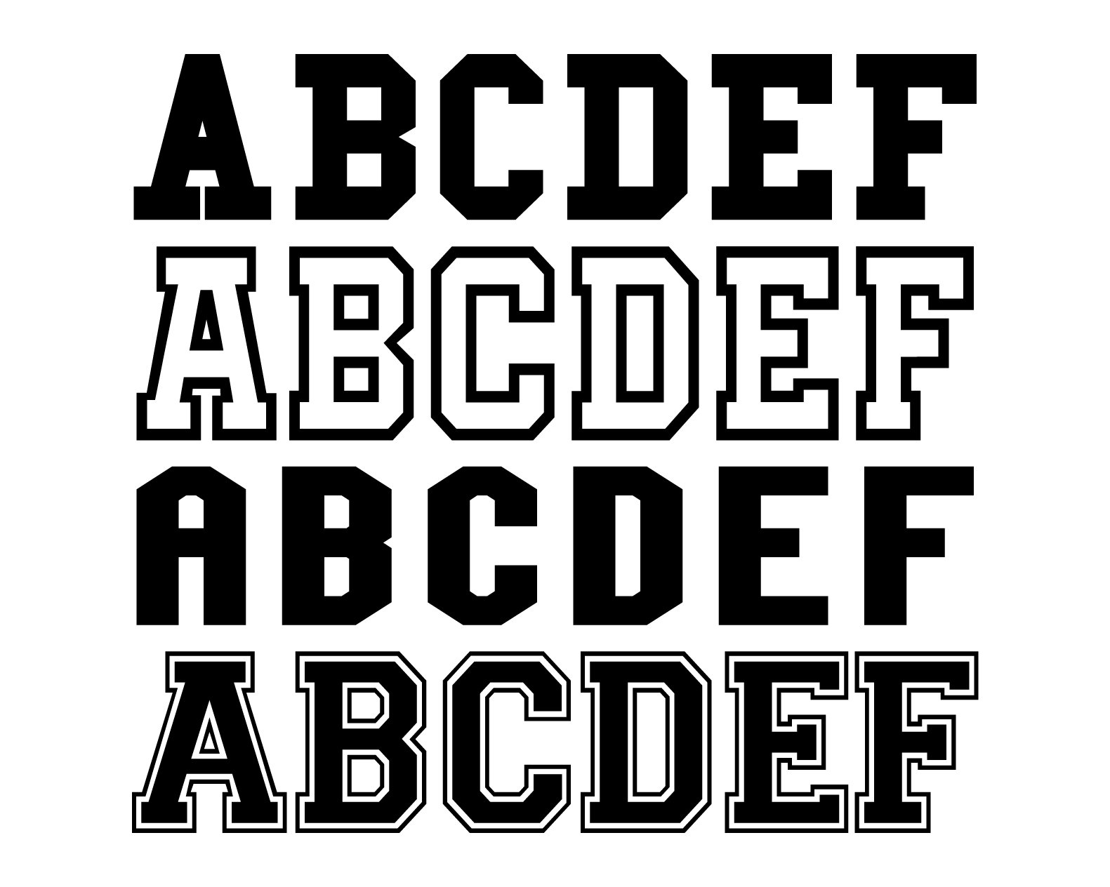 Varsity Font Bundle, University Fonts, Sport Fonts, Football Fonts, for ...