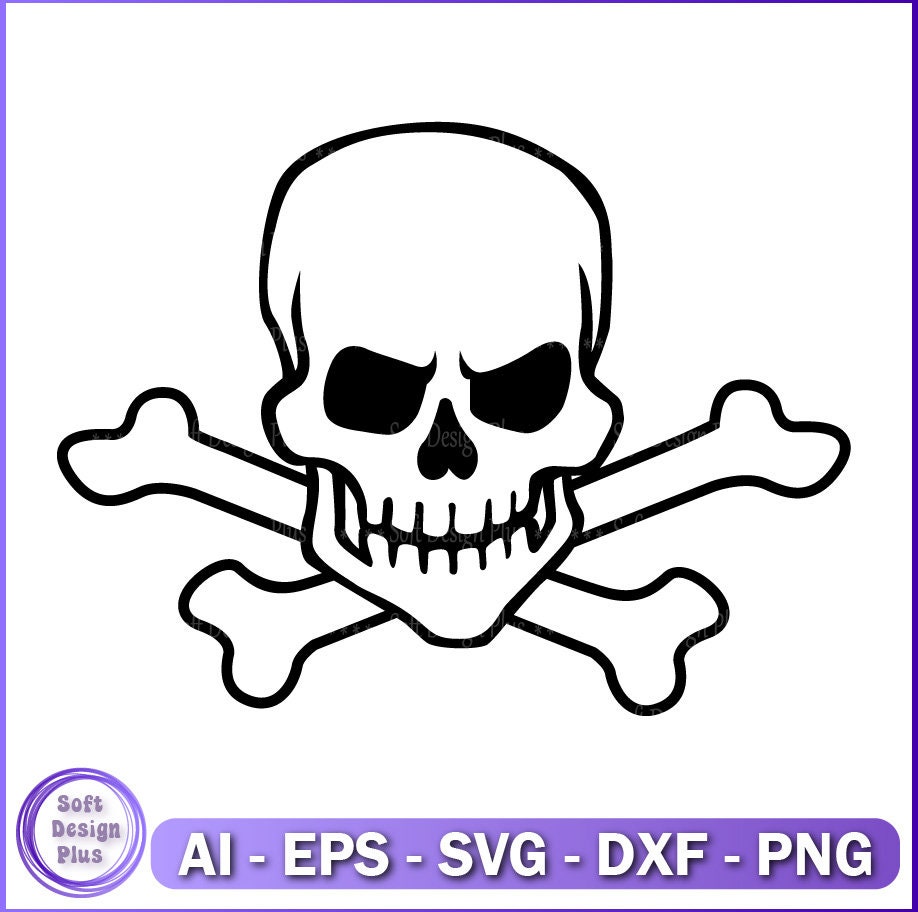 Skull Crossbones SVG, Skull Svg, Skeleton Head Svg, Skull Svg File - Etsy
