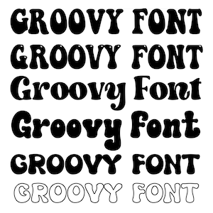 Groovy Font Bundle: Retro Alphabet (TTF, OTF) - Etsy
