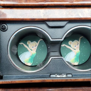 Tinkerbell, Fairy, Car Accessories, Car Decor, Car Coasters, Auto Decor ...